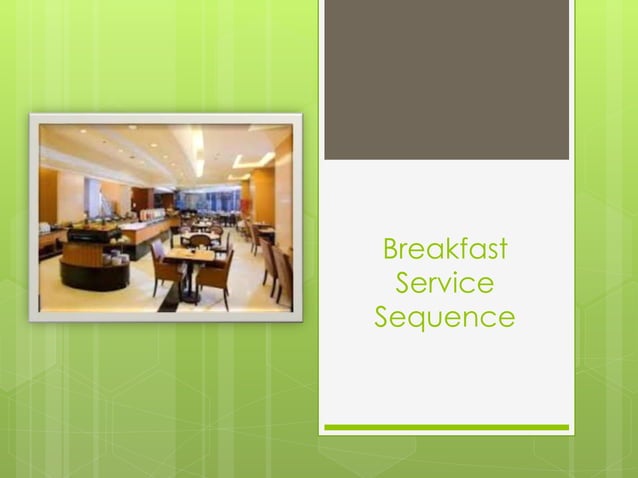 Breakfast Service Sequence | PPTX