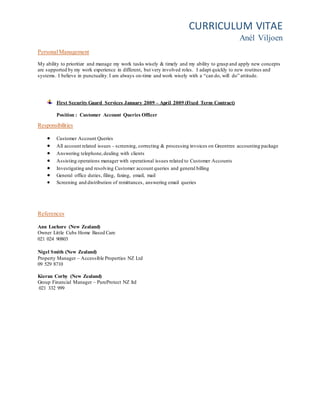 First Security CV | DOCX