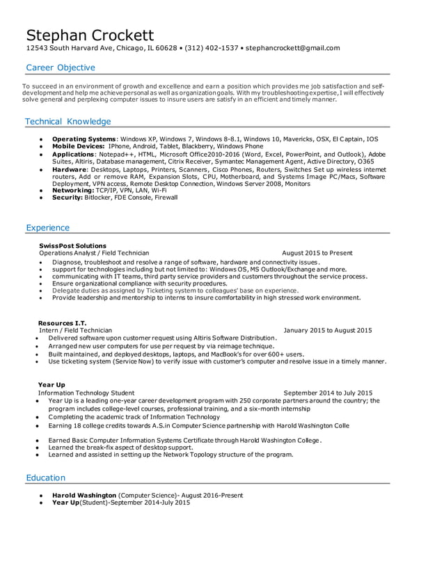 stephan crockett update resume | DOCX
