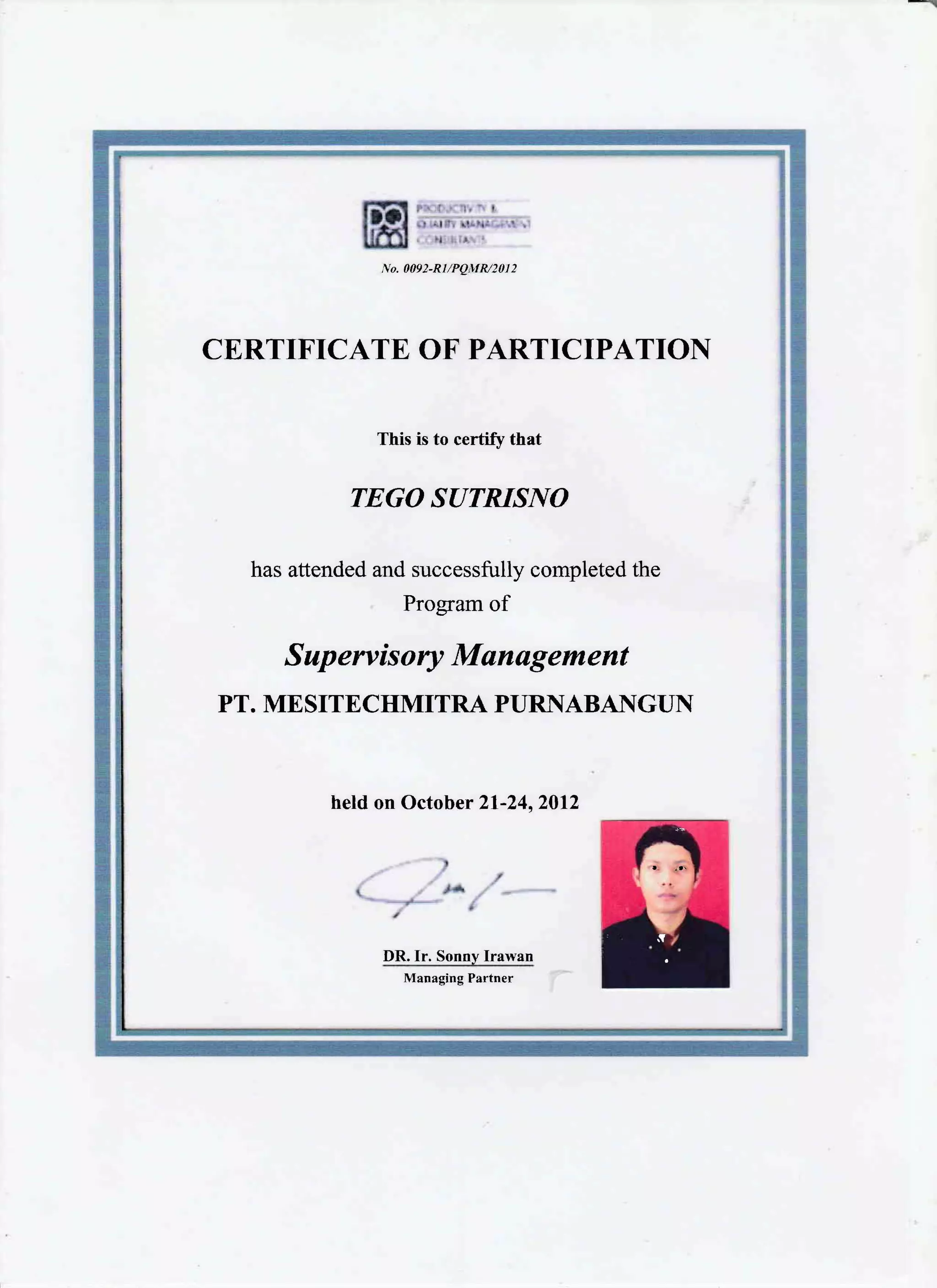 3. certificate pt. mmp | PDF