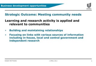 UNITEC Presentation 1 April 2011 - TH | PPT | Business Administration ...