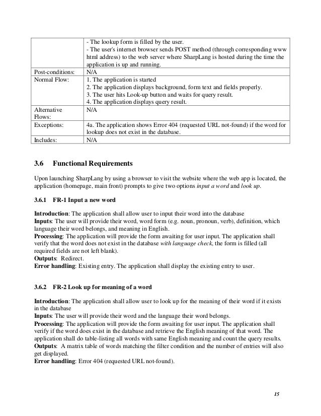 Software development Project Writing