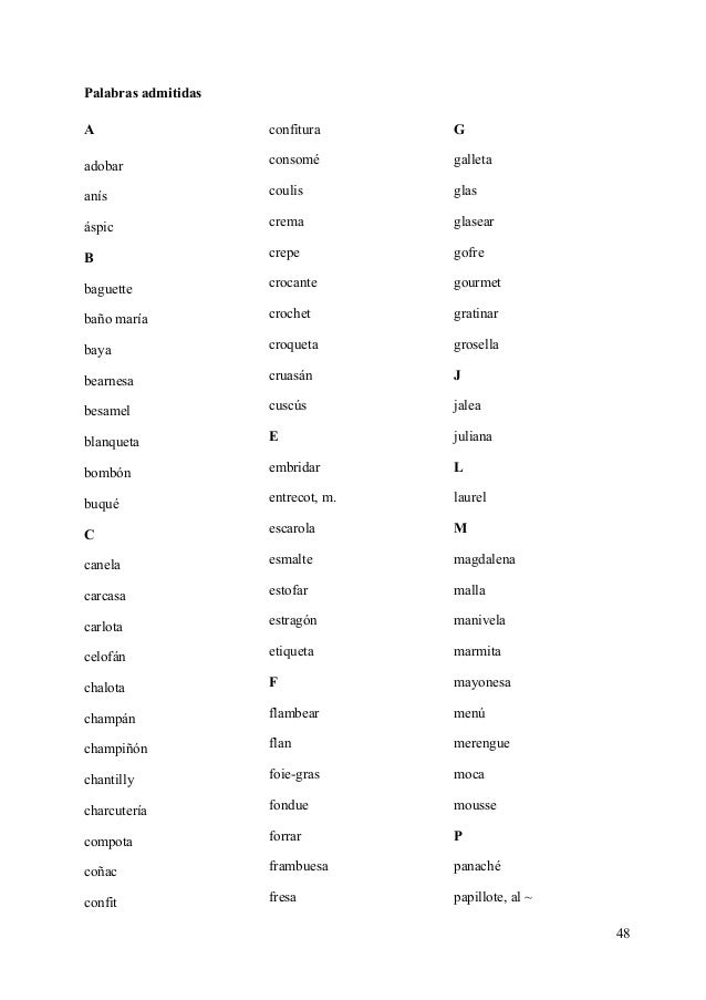 Prestamos Linguisticos Lista - neuvaselcine