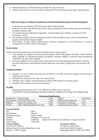 Ankur Sood-Instrument engineer | DOC | Civil Engineering Industry ...