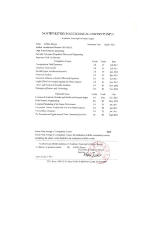 NPU Transcripts | PDF