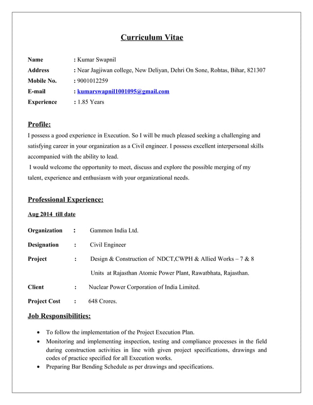 swapnil resume 12(1 | PDF
