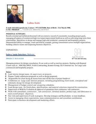 Lubna- manager | PDF