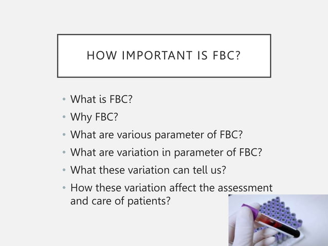 FBC Incterpretation Pancytopenia.pptx | Blood Disorders | Diseases and ...