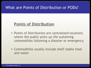 Setting Up Points of Distribution in Fort Bend County | PPT
