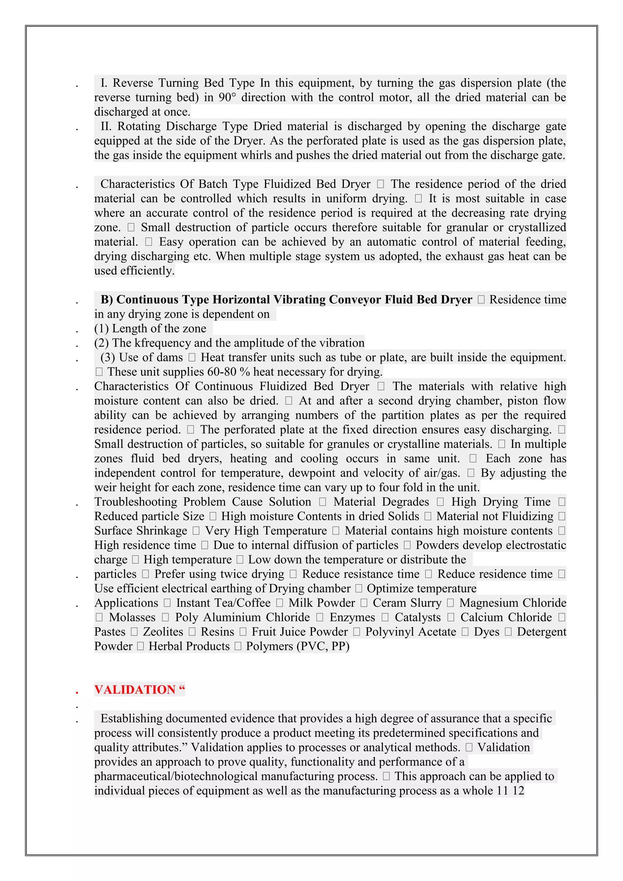 Fbd(Fluidized Bed Dryer) | PDF