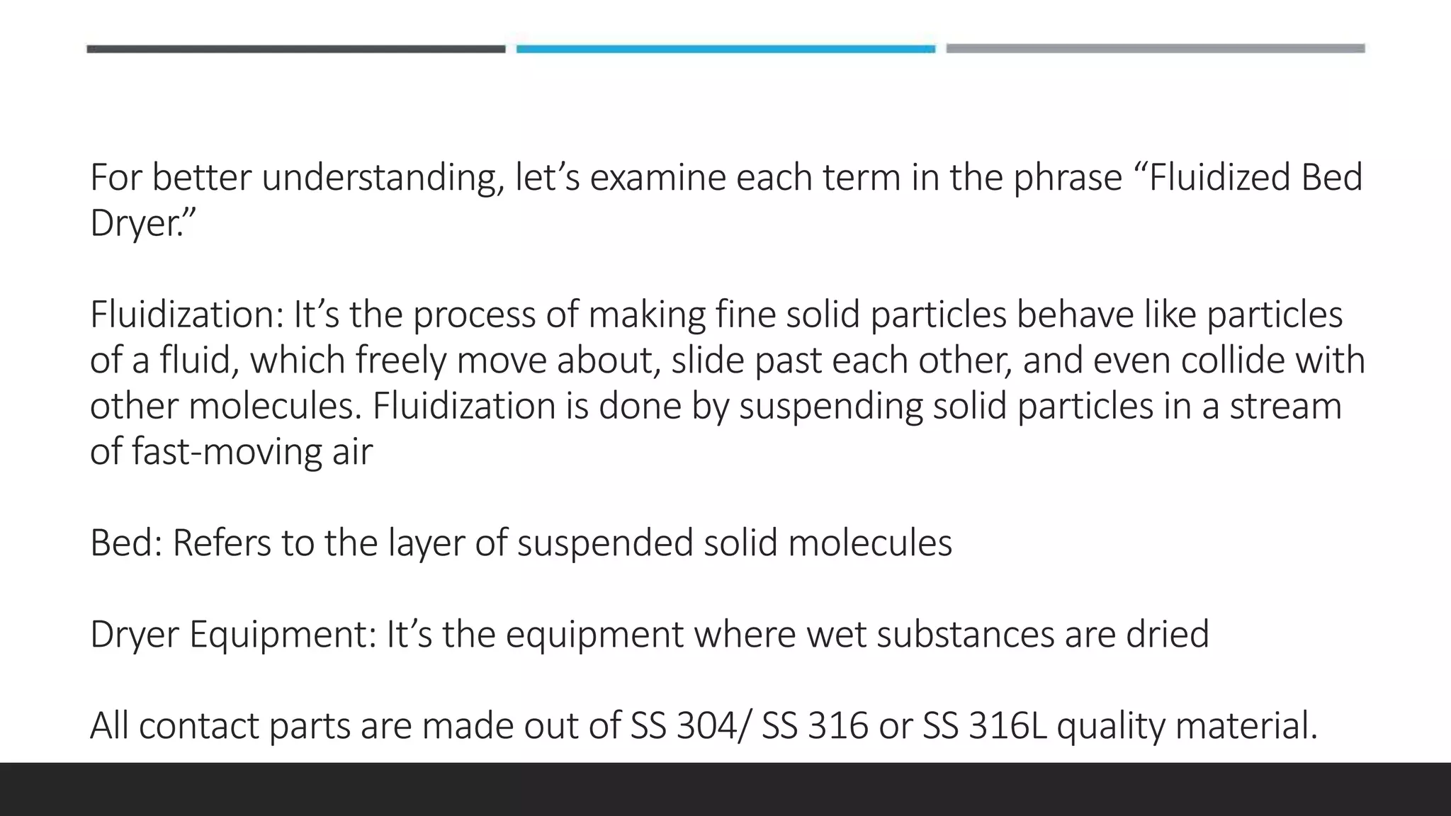 FBD Fluid Bed Dryer | PPSX