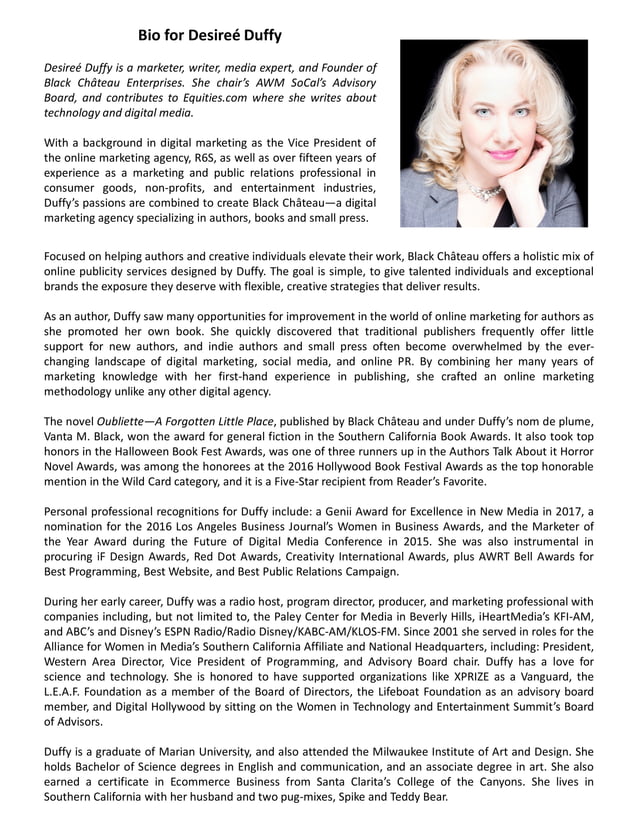 Bio-Desiree-Duffy-Black-Chateau | PDF