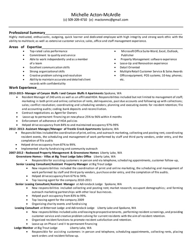 Michelle's Resume 2015 5.0 | PDF