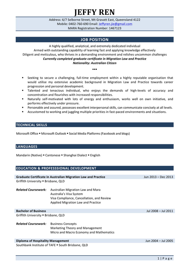 Jeffy Ren Resume | PDF