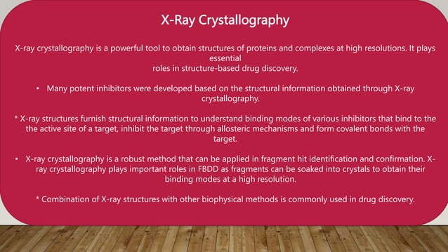 Computer aided drug design Fragment Based Drug Design/ Medicinal Chemistry, In-silico approach ...