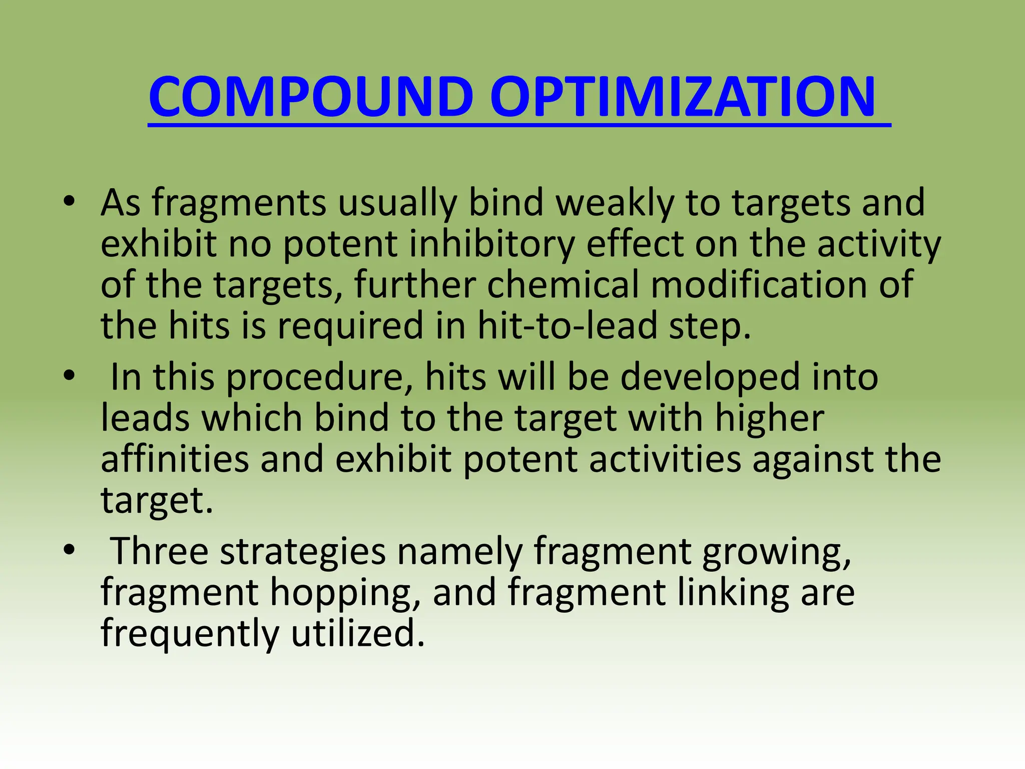 Fragment based drug design: A method for drug discovery and design | PPTX