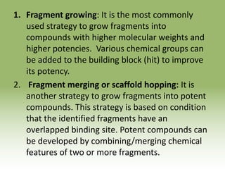 Fragment based drug design: A method for drug discovery and design | PPTX