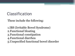 Funtional Bowel Disease | PPTX