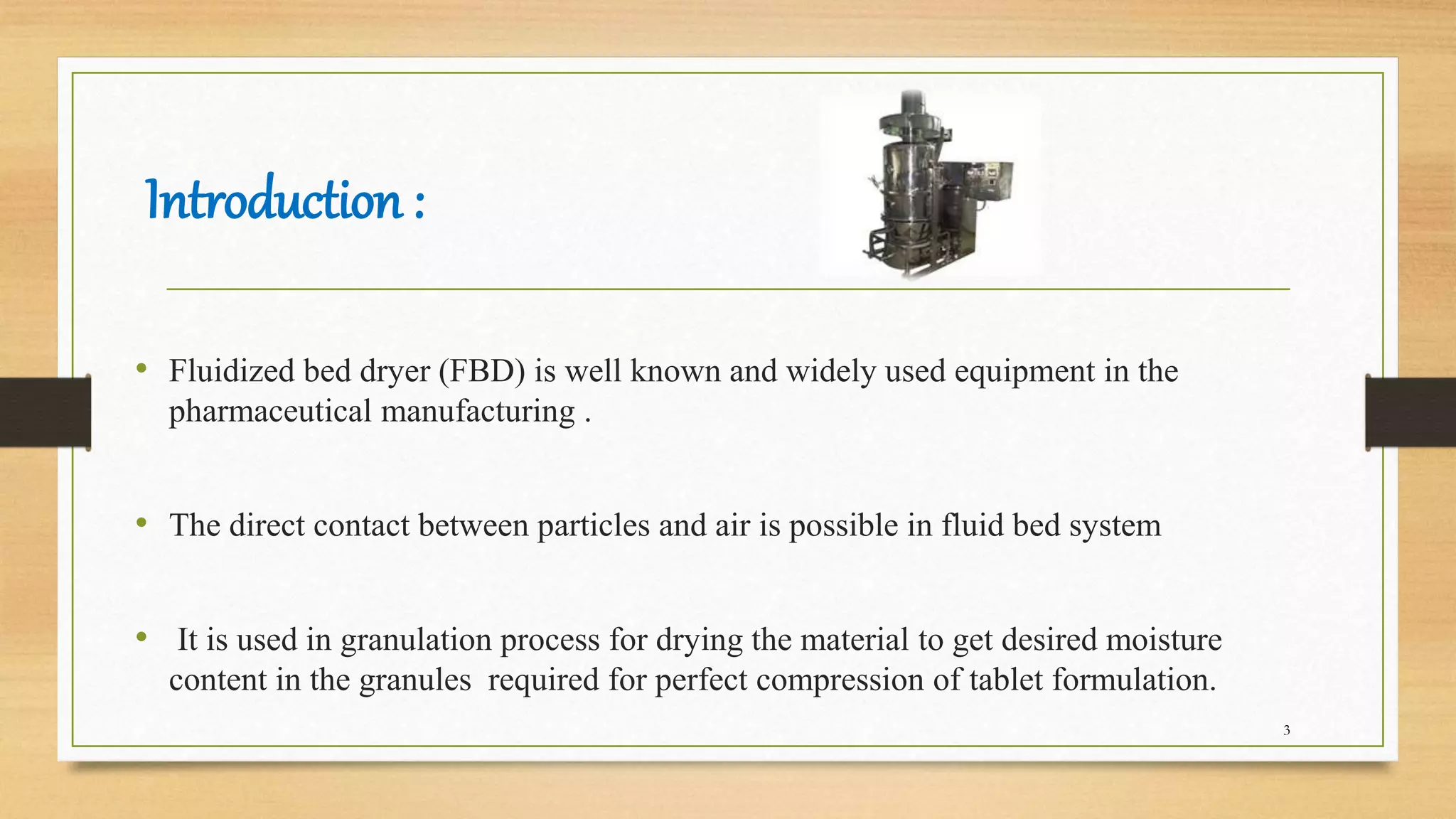 FBD FLUIDIZED BED DRYER | PPTX