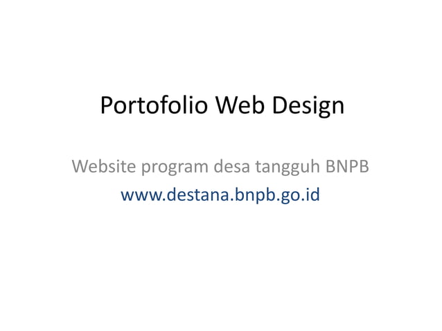 Portofolio Web Design 1 | PPTX