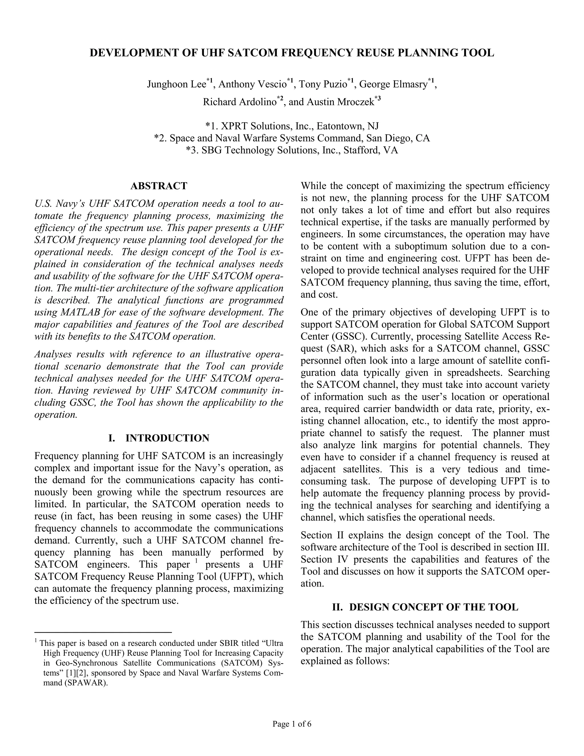 UHF Tool MILCOM 2011 XPRT | PDF | Computer Software and Applications | Computing