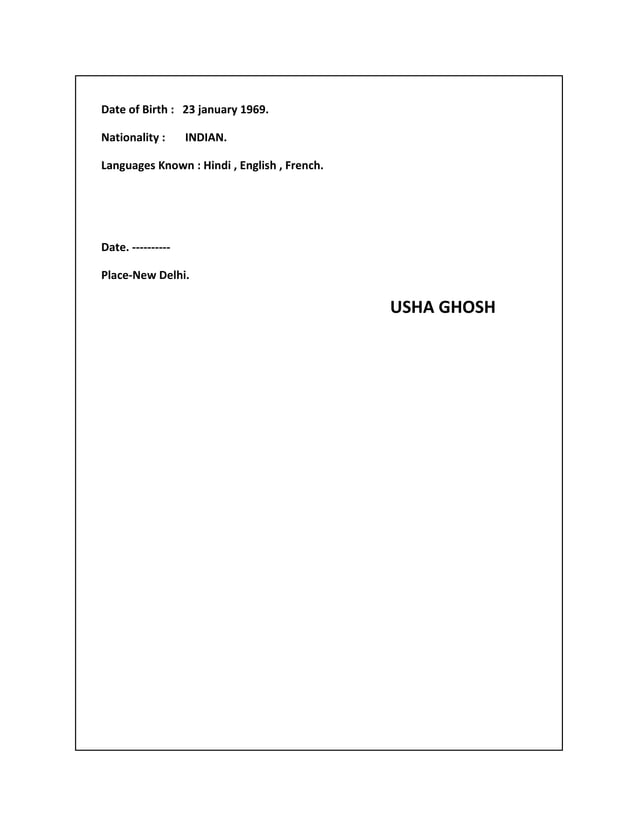 usha ghosh resume new | PDF