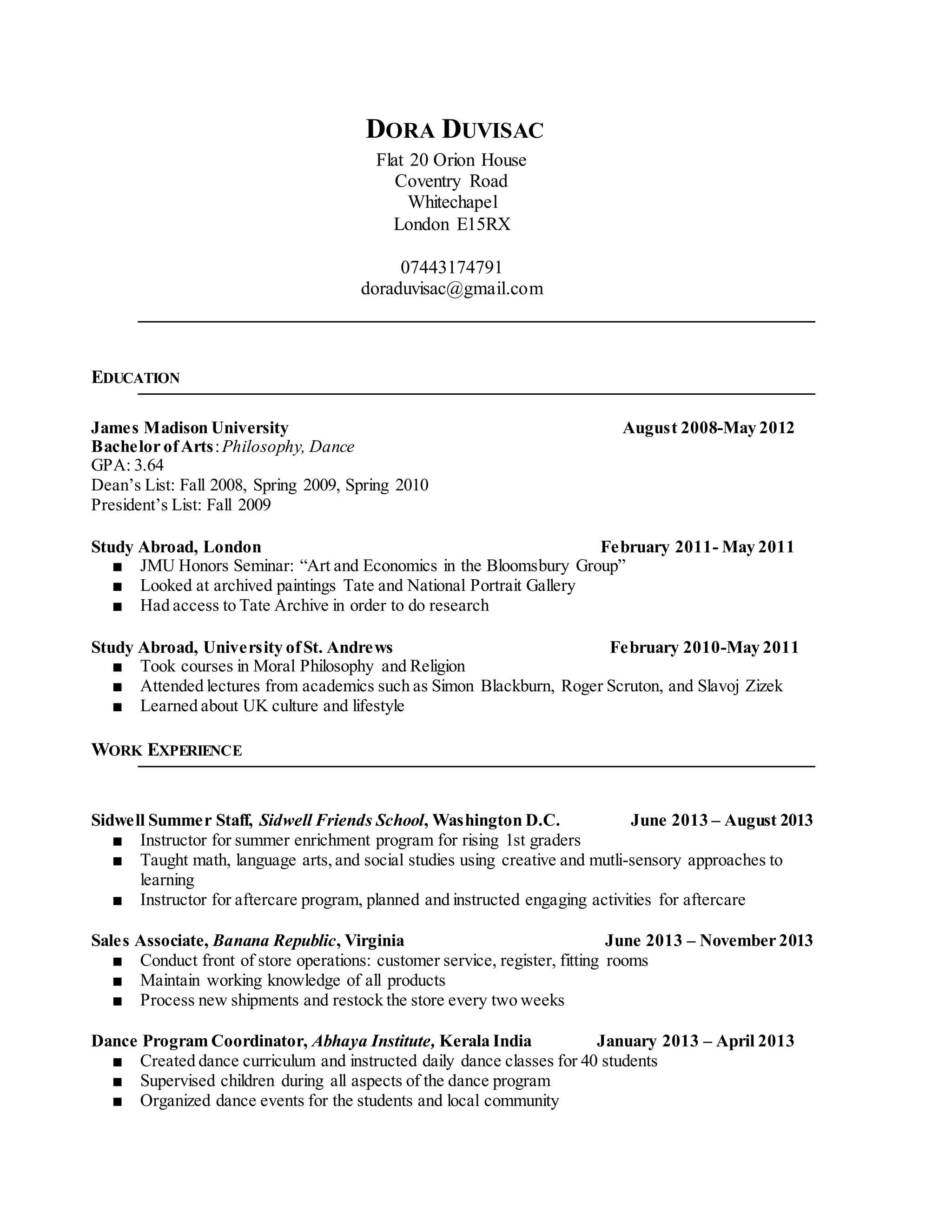 Resume_DoraDuvisac | DOCX