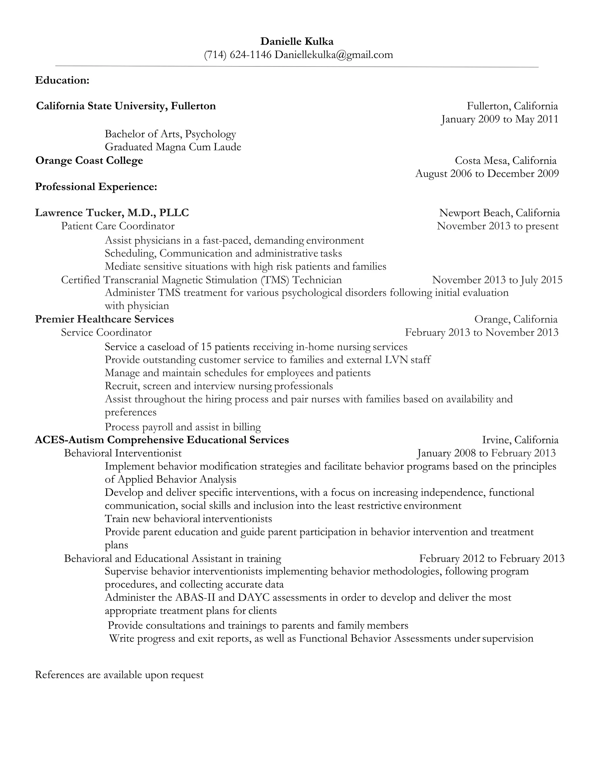 Kulka_Danielle_Resume | PDF