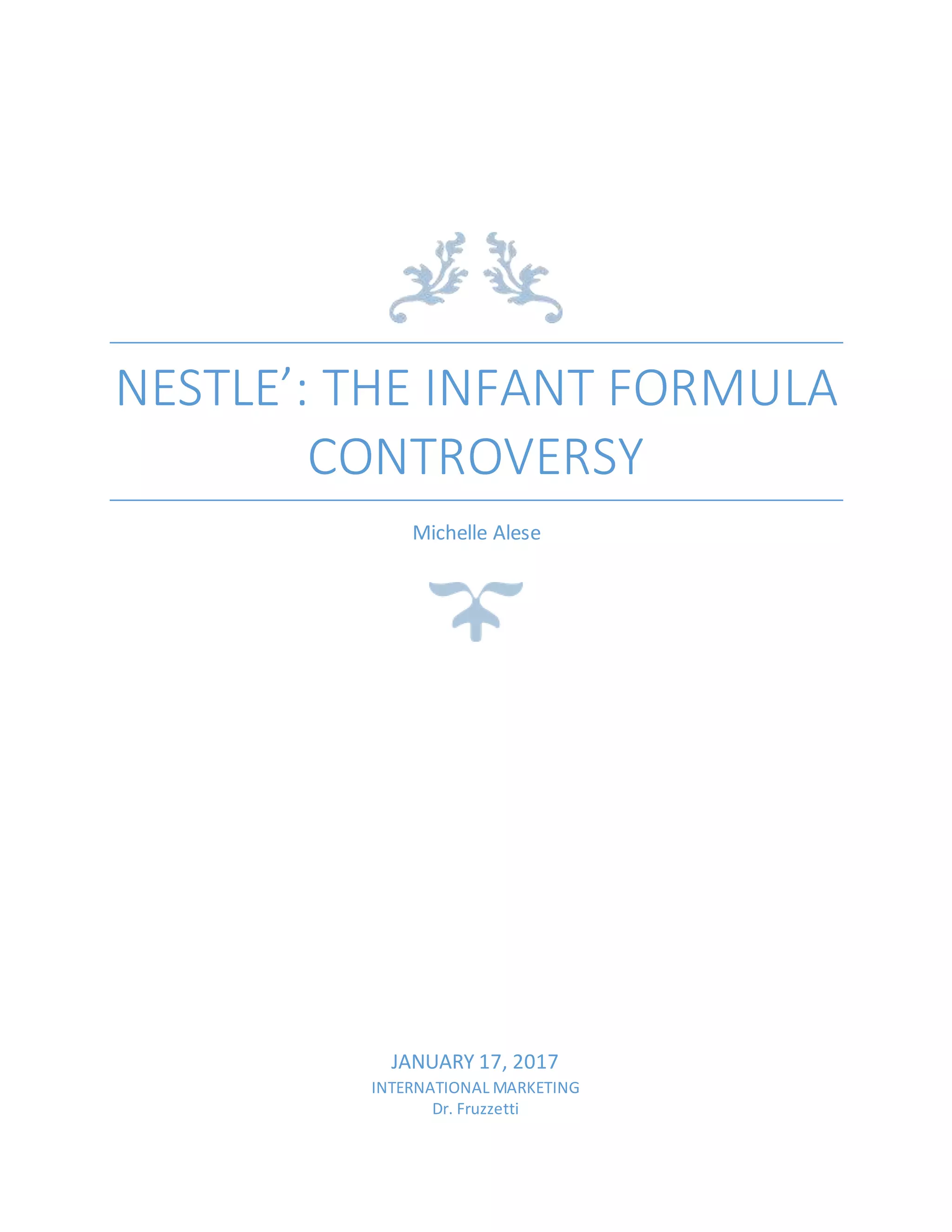 Nestle' Case Study - Michelle Alese | DOCX