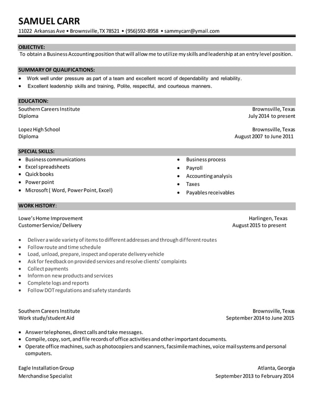 Samuel Resume | PDF