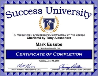 Carisma Certificate | PDF