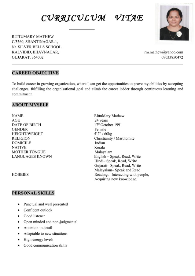 MY CV | DOC | Graduation | Personal Celebrations & Life Events