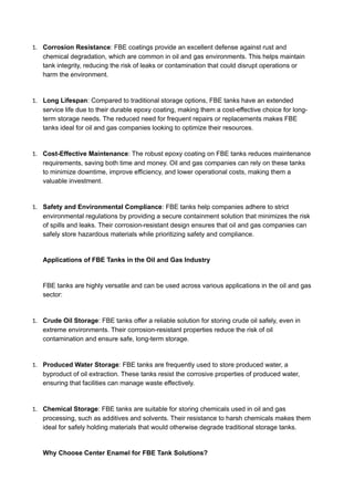 FBE Tanks_ Essential Solutions for Oil and Gas Storage by Center Enamel ...