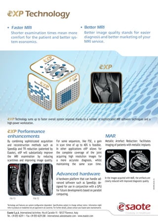 EXP Technology - Esaote MRI | PDF