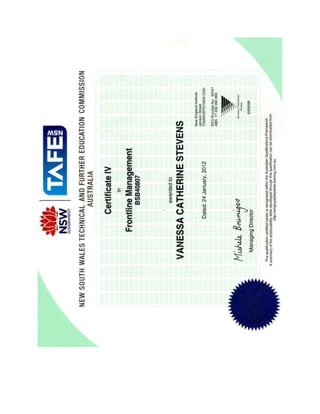 25-Cert IV Frontline Management-TAFE | DOCX