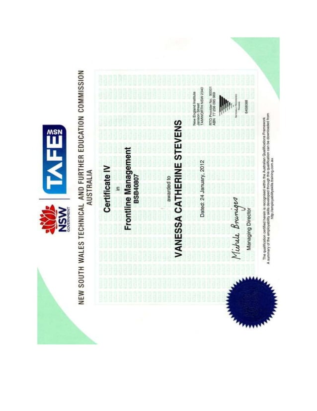 25-Cert IV Frontline Management-TAFE | DOCX