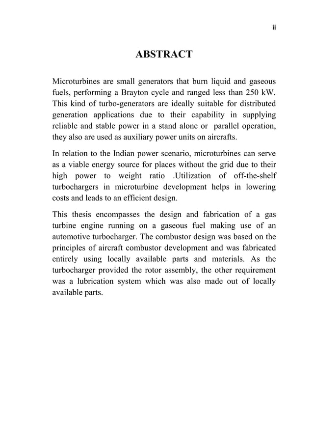 Gas Turbine Thesis | PDF