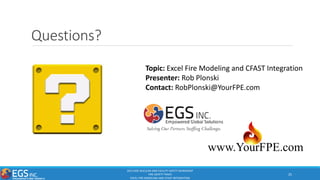Excel Fire Modeling and CFAST Integration_Handout | PDF