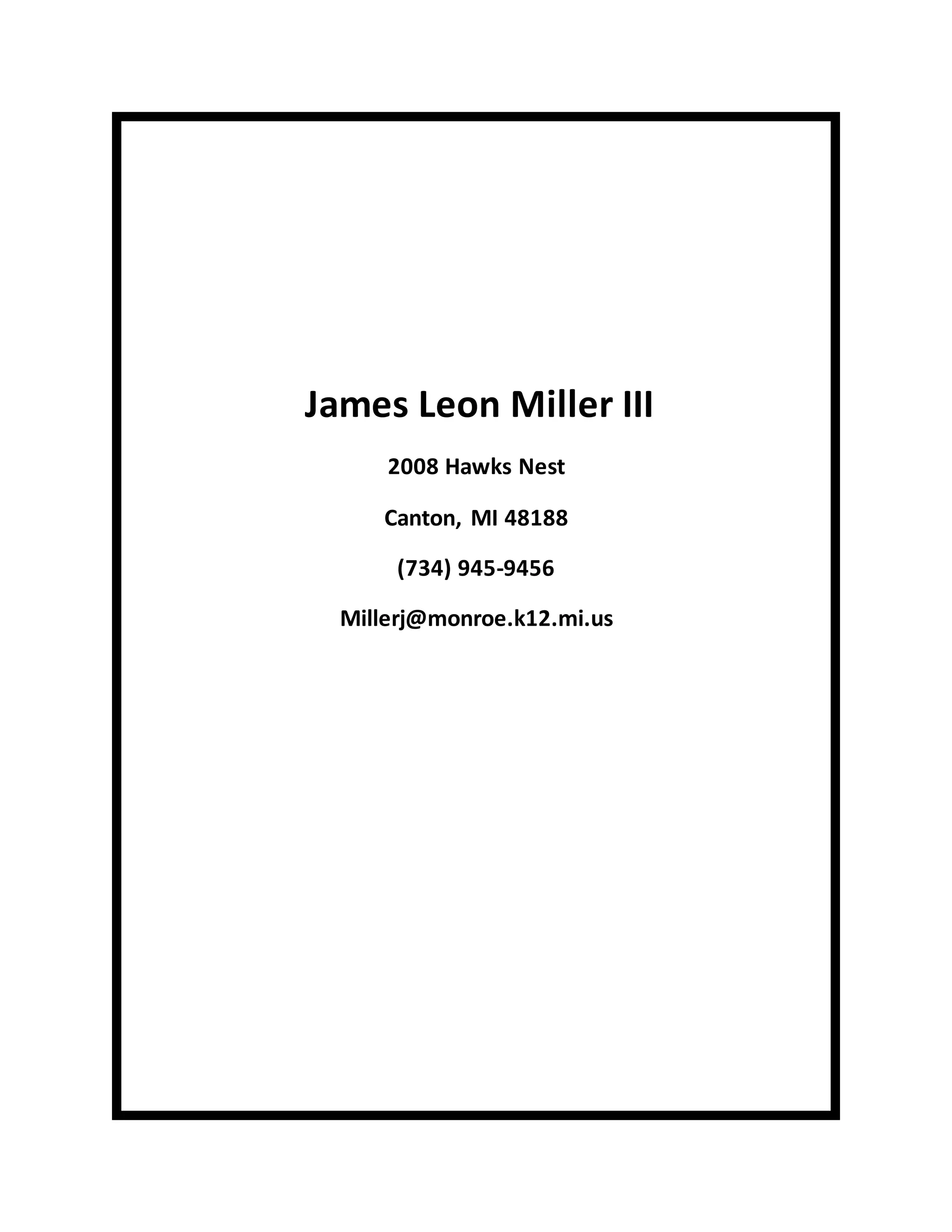 James Leon Miller III 2016 | DOCX