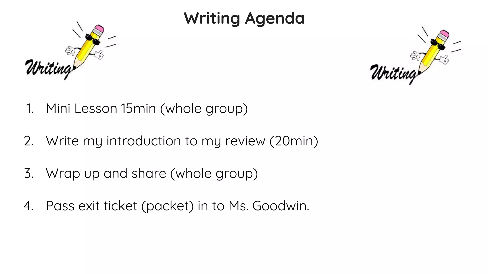 Sample Google Slide Writing Unit | PPT