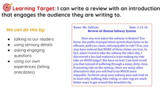 Sample Google Slide Writing Unit | PDF