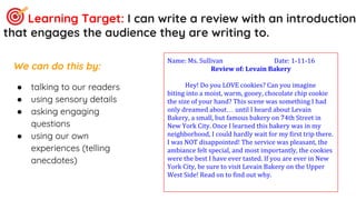 Sample Google Slide Writing Unit | PDF