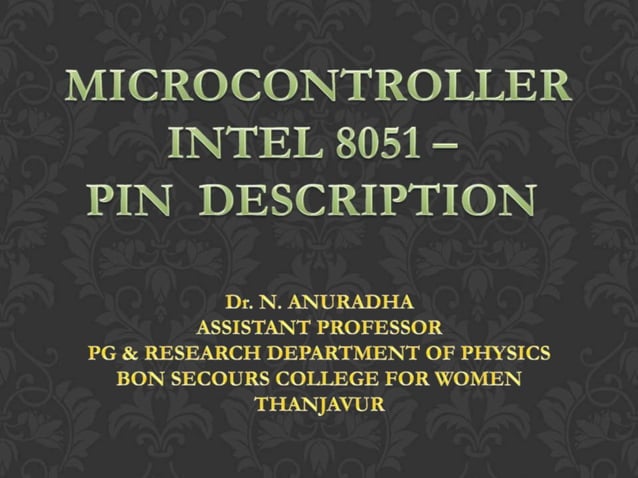 8051 pin description | PPT | Free Download