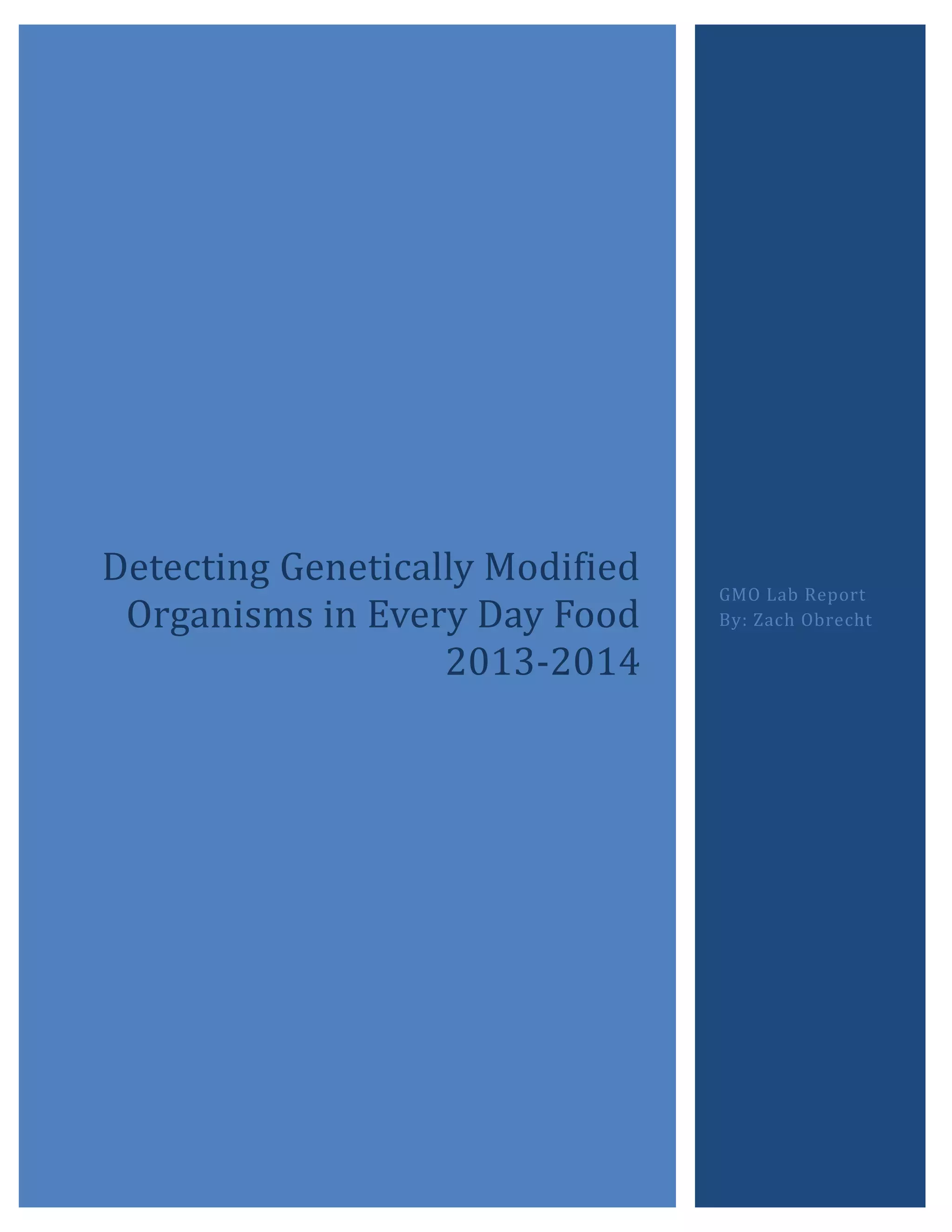 GMO Lab report | PDF