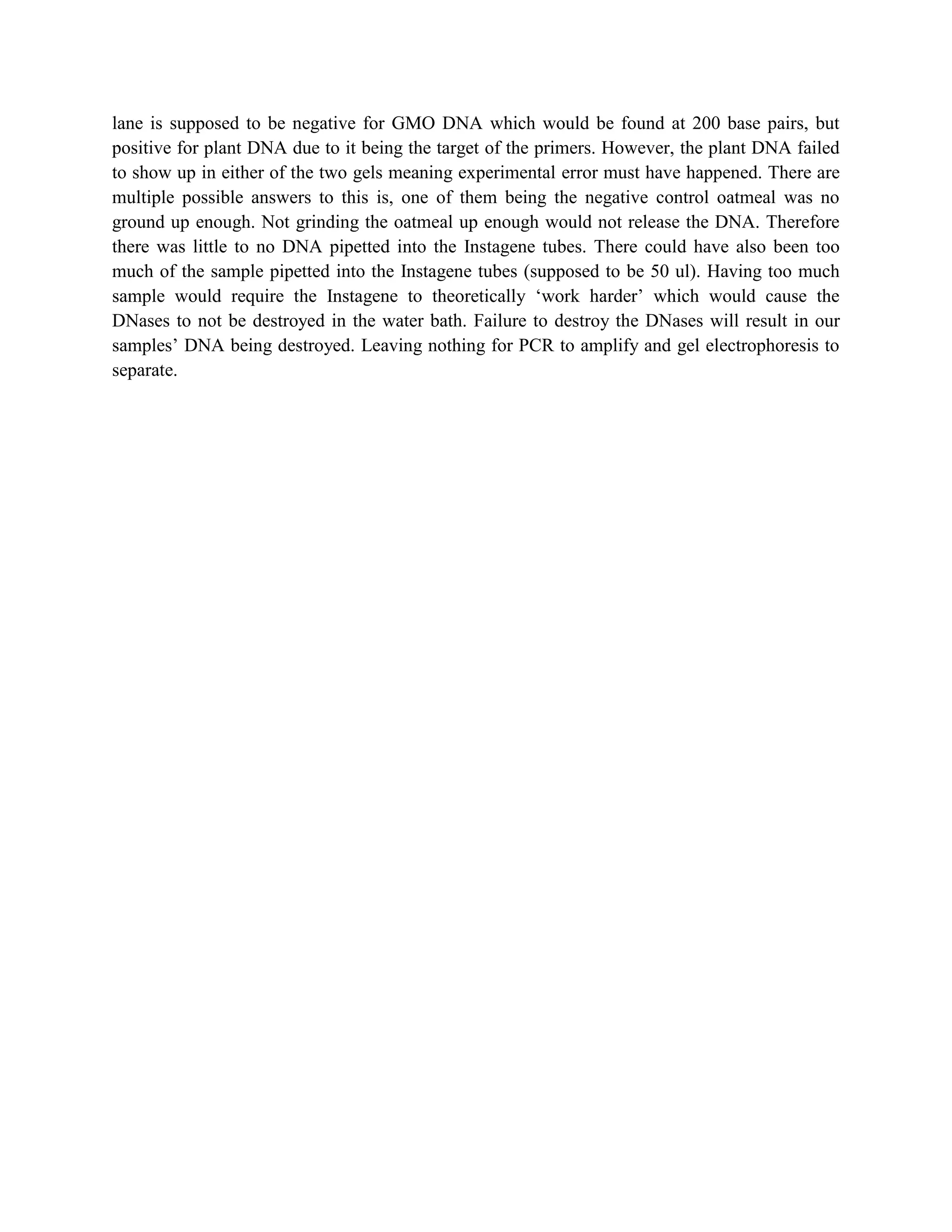 GMO Lab report | PDF