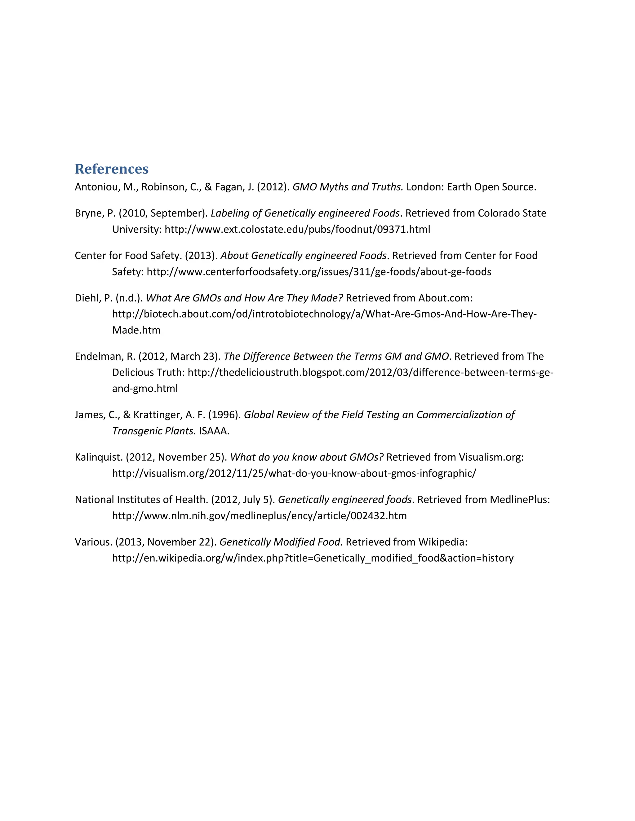 GMO Lab report | PDF