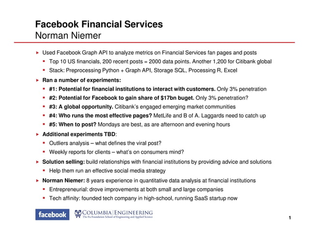 FB financial services | PPT