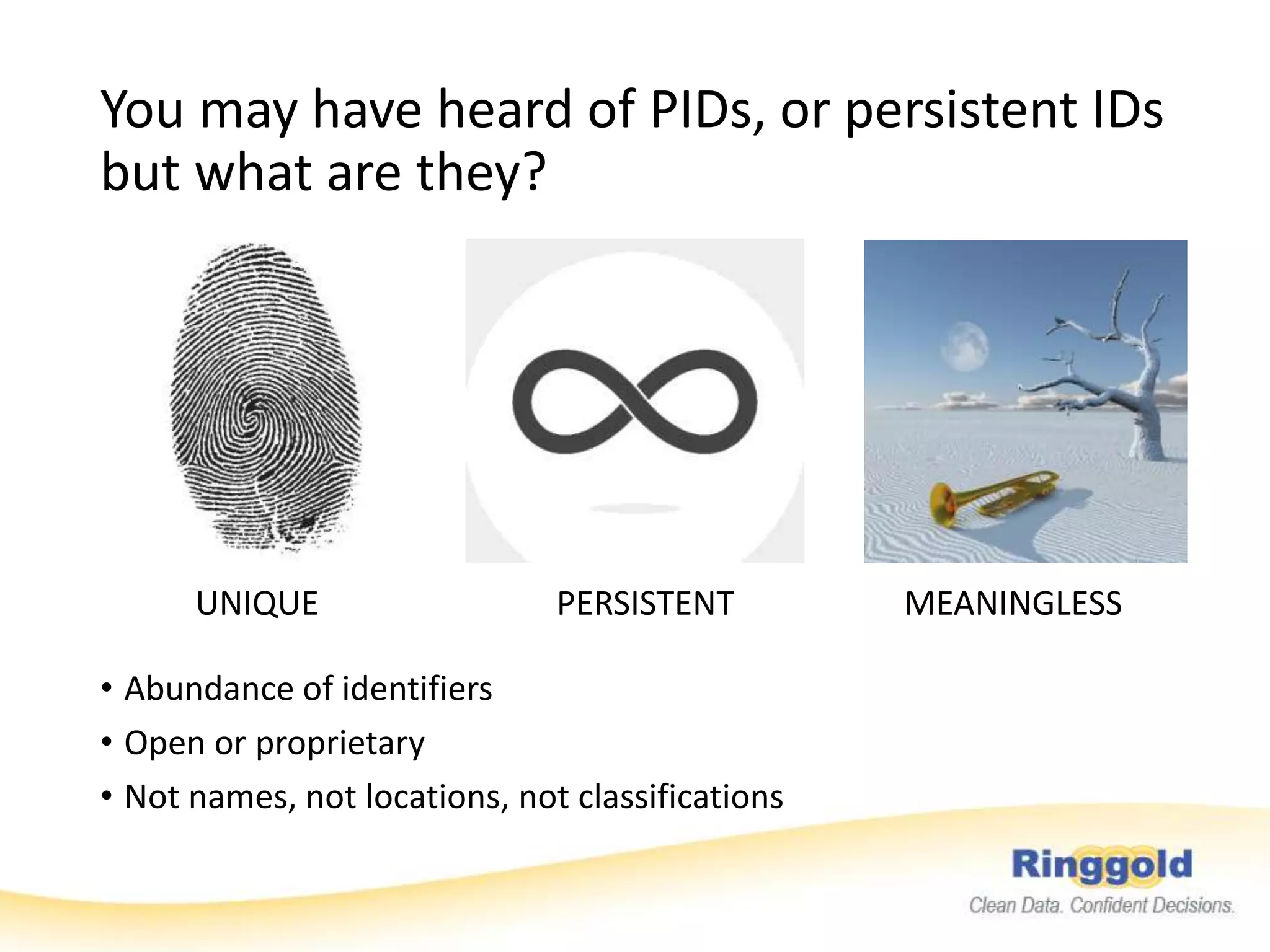 Persistent Identifiers - The 5 Things You Need To Know | PPTX