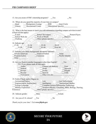 FBI Campaign Booklet | PDF