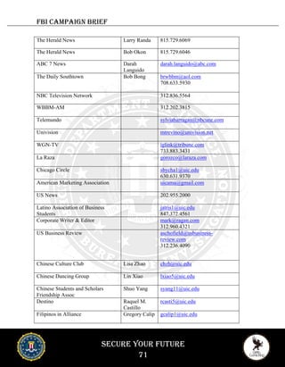 FBI Campaign Booklet | PDF